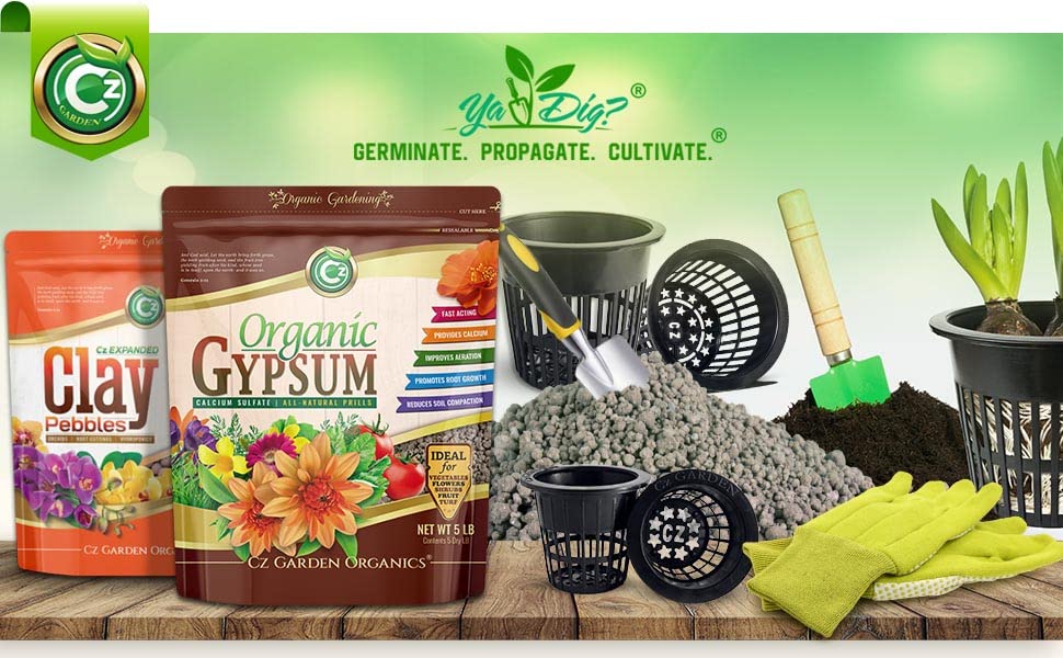 Organic Gypsum - Made in USA - Calcium Sulfate Dihydrate Granules - Garden Soil Amendment Fertilizer for Lawns, Plants, Calcium & Sulfur Additive. Cures Blossom End Rot in Tomatoes & Peppers