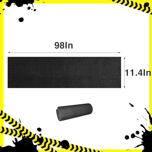 PABUSIOR Tool Box Liner for 12 inch Wide Drawer - 5mm Thick, 11.4 in Wide x 98 in, Double-Sided Non-Slip Toolbox Drawer Mat, Strong Grip Easy to Cut Garage Shelves, (Black)