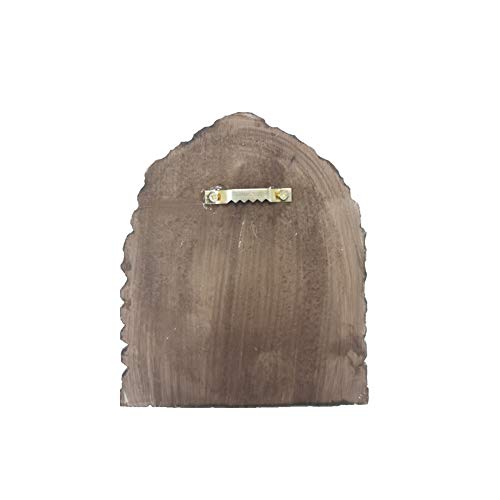 MUAMAX Fairy Garden Door Accessories Miniature Fairy Doors Wall Indoor/Outdoor Mystical Door for Tree Trunk (Brown)