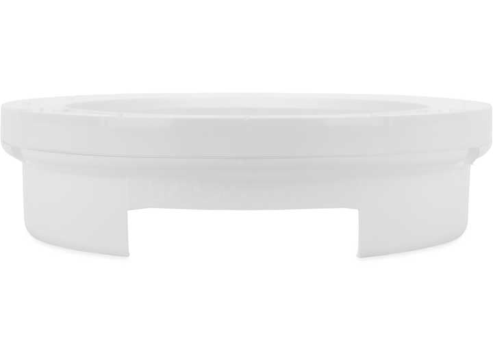 Camco 9-inch Pop-A-Plate Plastic Plate Dispenser | Ideal for Compact Spaces, RVs and Trailers | Mounts Under Cabinets or Shelves | White (57001)