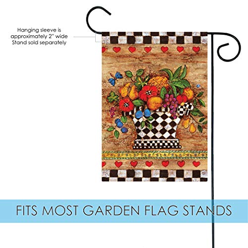 Toland Home Garden 119800 Checkerboard Bouquet 12.5 x 18 Inch Decorative, Garden Flag (12.5" x 18")