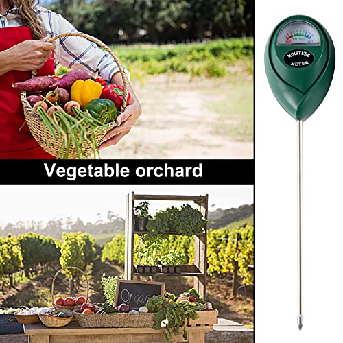 Fpxnb 2 Packs Soil Moisture Meter, Plant Water Meter for House Plants, Soil Tester Test Kit Soil for Garden Lawn Farm Indoor & Outdoor Use, No Battery Required (Black & Green)