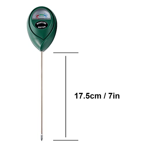 Fpxnb 2 Packs Soil Moisture Meter, Plant Water Meter for House Plants, Soil Tester Test Kit Soil for Garden Lawn Farm Indoor & Outdoor Use, No Battery Required (Black & Green)