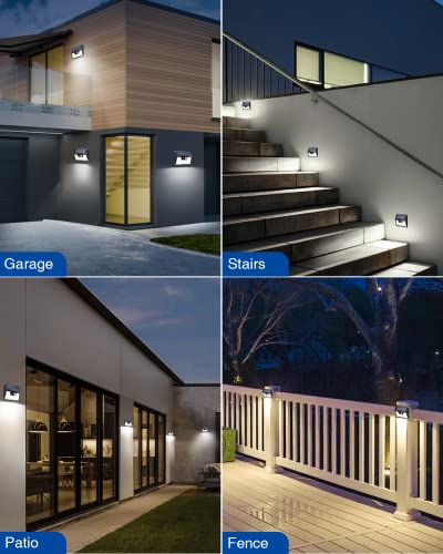 Peasur Solar Outdoor Lights [10 Pack/140LED], Motion Sensor Outdoor Lights Ultra-Bright, Solar Powered Security Lights 3 Working Modes, Solar Lights Outdoor Waterproof for Outside Garden Yard (500LM)