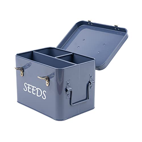 GLOCHYRA Seed Packet Storage Box Garden Seed Storage Organizer - Seed Container Comes with 100 Plant Labels, 10 Seed envelopes, Marker Pen