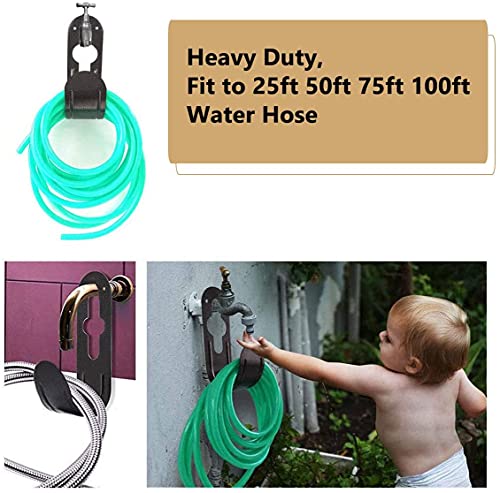 Eastrans Garden Hose Holder Wall Mounted Hold 100ft 3/4ββ Hose, Durable and Heavy Duty Rust-Free Hook Hanger for Water Hose, Keep Your Backyard Neat and Clean