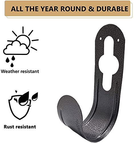 Eastrans Garden Hose Holder Wall Mounted Hold 100ft 3/4ββ Hose, Durable and Heavy Duty Rust-Free Hook Hanger for Water Hose, Keep Your Backyard Neat and Clean