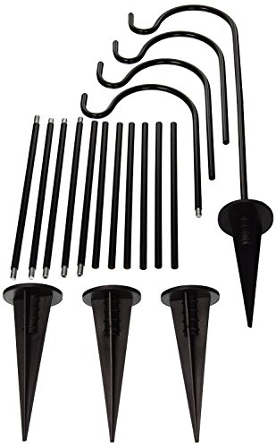 Shepherd's Hooks Garden Stakes, Set of 4 - BEST Lawn Stakes for Décor - Hang Mason Jars and Solar Lights - Outdoor Decoration - Perfect for Backyards, Weddings, and more!