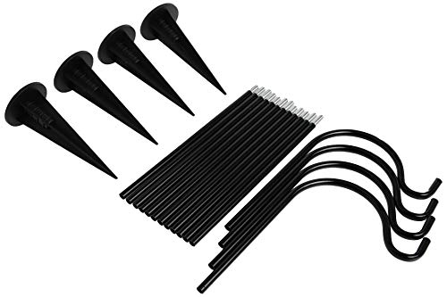 Shepherd's Hooks Garden Stakes, Set of 4 - BEST Lawn Stakes for Décor - Hang Mason Jars and Solar Lights - Outdoor Decoration - Perfect for Backyards, Weddings, and more!