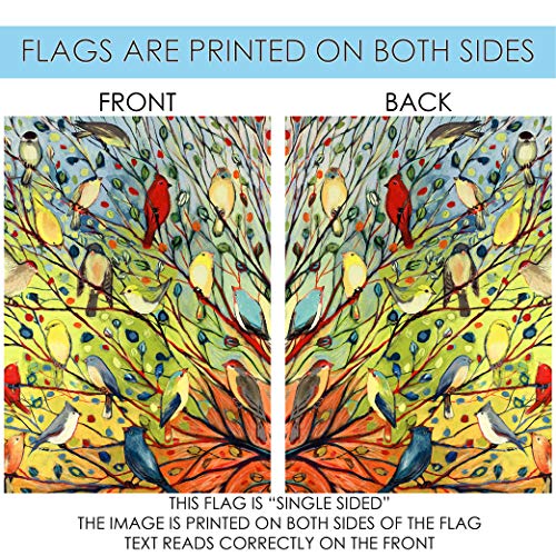 Toland Home Garden 109537 Tree Birds Spring Flag 28x40 Inch Double Sided Spring Garden Flag for Outdoor House summer Fall Flag Yard Decoration