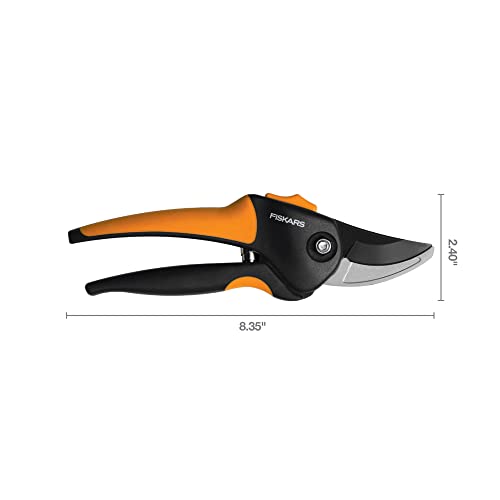 Fiskars 79436997J Softgrip Bypass Pruner, Black/Orange Small