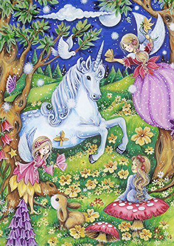Toland Home Garden 1012161 Fairies and Unicorns Unicorn Flag 28x40 Inch Double Sided Unicorn Garden Flag for Outdoor House Fantasy Flag Yard Decoration