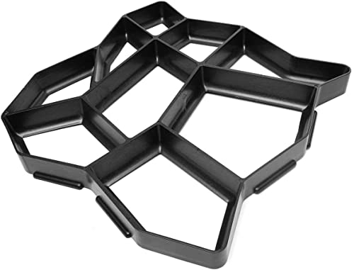 VanSmaGo 4Packs Concrete Molds and Forms,Walk Path Maker Walkway Stone Molding Paving Pavement Stepping Stone Outdoor Paver Cement Mold for Patio, Lawn & Garden
