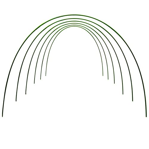 Hoop House Greenhouse Hoops Garden Hoops for Raised beds Garden Tunnel Hoops for Garden beds Grow Tunnel Hoop House kit Wire Hoops Garden Hoop Tunnel Garden Hoops for Row Cover Hoops 6.56ft (6Pack)