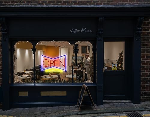 KUshopfast Open Neon Signs For Business, LED Neon Open Sign, USB Powered Open Sign For Window Business Storefront Bar Salon Hotel Cafes Restaurants,16IN