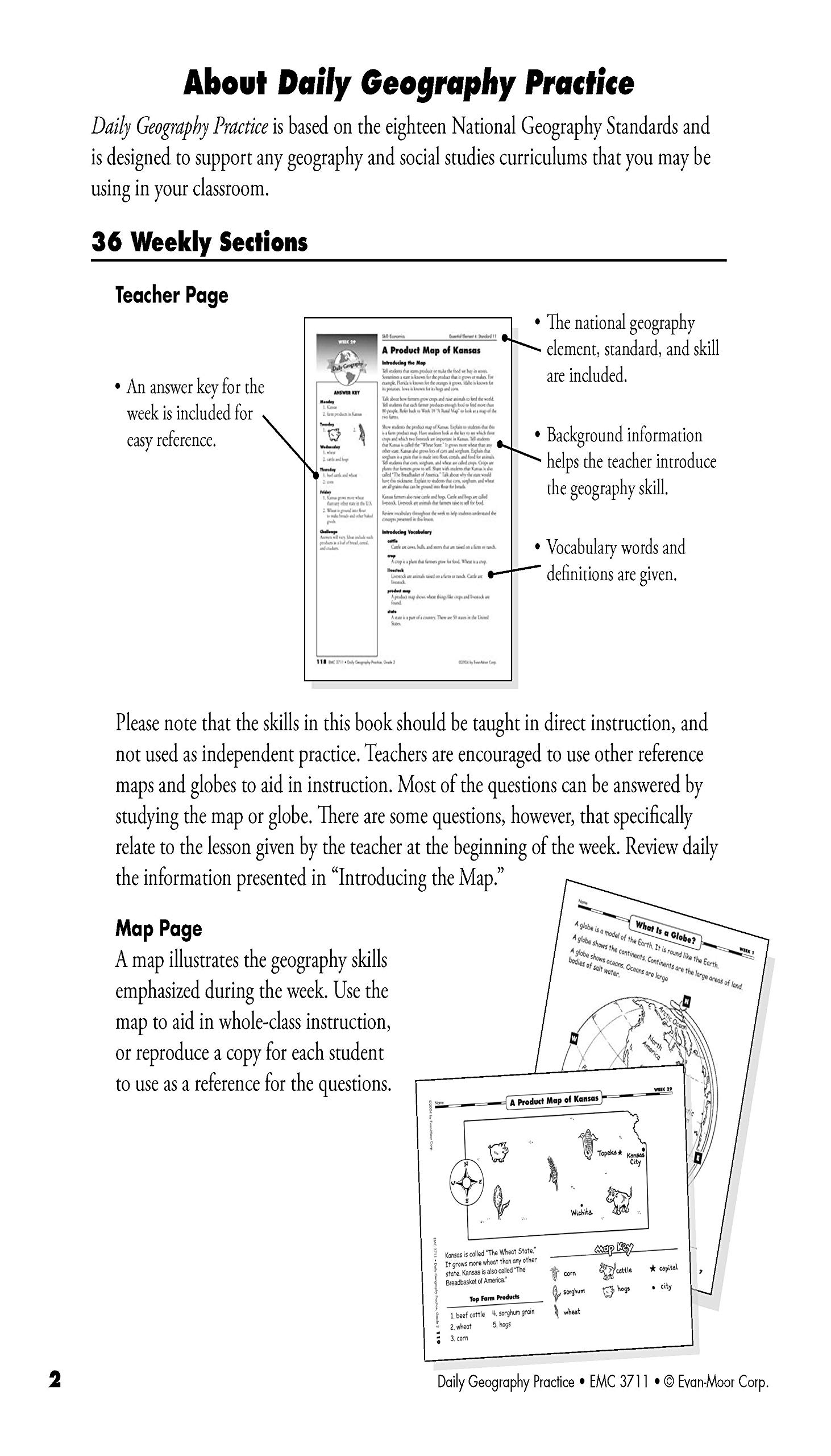 Daily Geography Practice, Grade 2