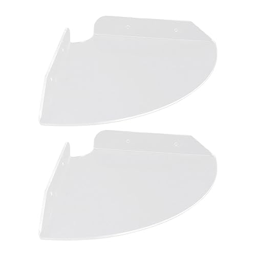 Qinlorgo Corner Wall Shelf, Quarter Round Corner Shelves Wall Mount for Shower Room for Photo Albums (Transparent)