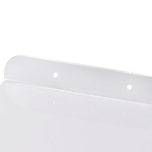 Qinlorgo Corner Wall Shelf, Quarter Round Corner Shelves Wall Mount for Shower Room for Photo Albums (Transparent)