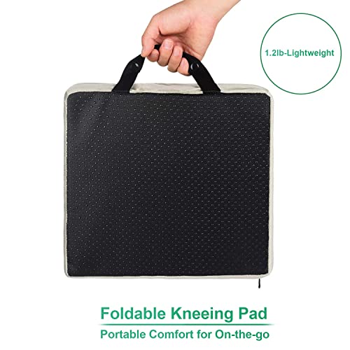 i frmmy Memory Foam Extra Thick Kneeling Cushion Pad- Garden Kneeler for Gardening, Bath Kneeler for Baby Bath, Knee Mat for Work, Extra Large 22x 12 Inch, Thick 2.9 Inch (Gray)