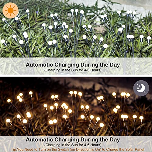 ZUPIIY 8-Pack Solar Garden Lights Outdoor, Upgraded Solar Swaying Lights Waterproof, Sway by Wind, Solar Lights with Highly Flexible Copper Wires, Decorative Lights Yard Patio Pathway Decor