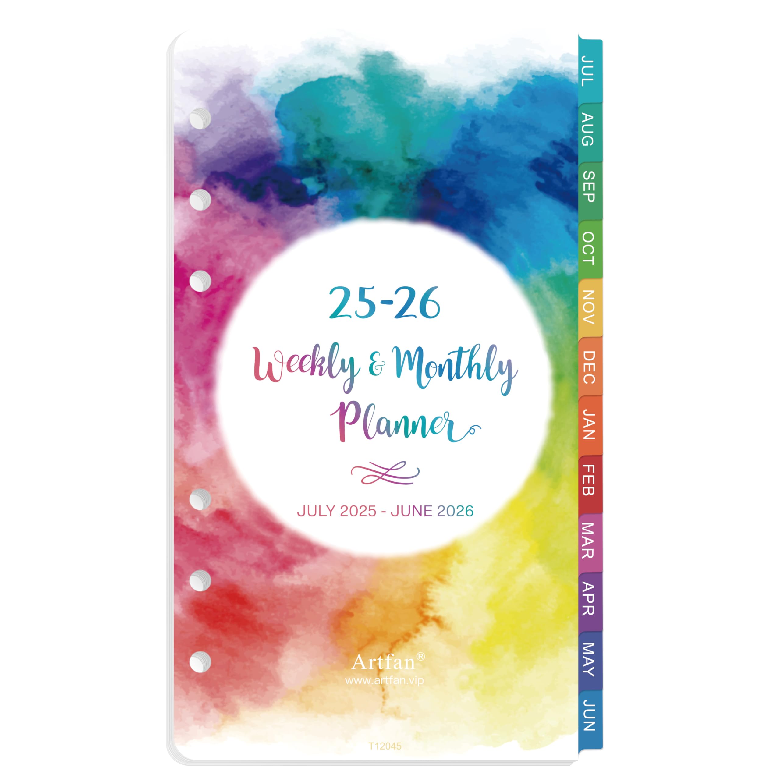 2025-2026 Planner Refills - Planner Refills 2025-2026, 2025-2026 Weekly and Monthly Planner Refills from Jul. 2025 - Jun. 2026, 3.75 x 6.75 inch, 6 Holes