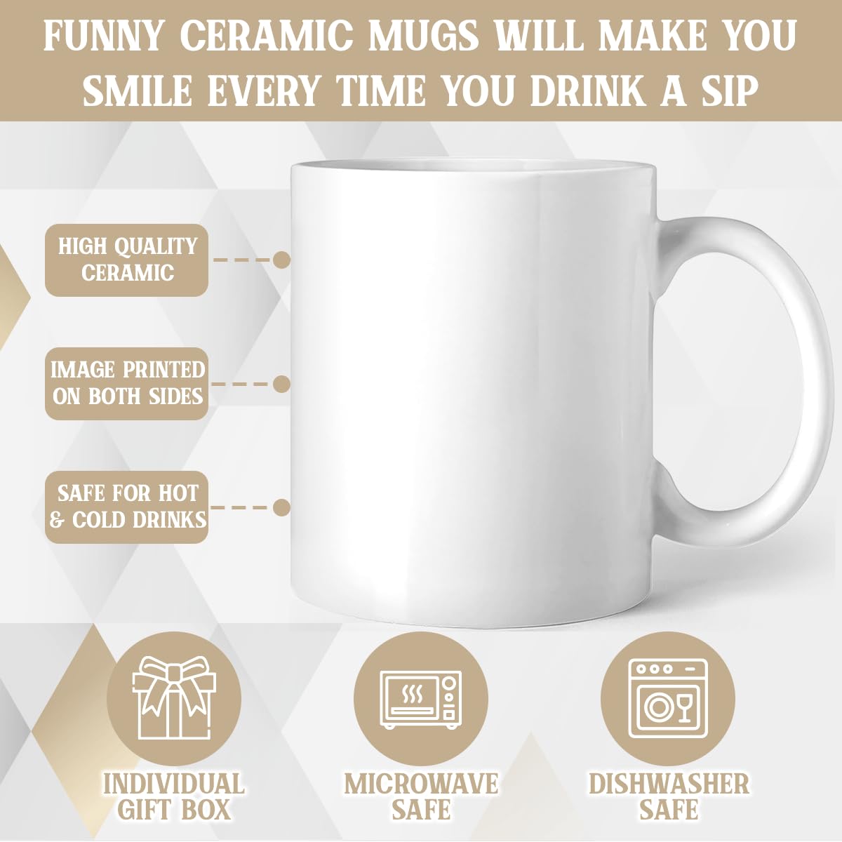 White Ceramic Coffee Mug Photo Mugs Personalized Picture Turtle Custom Name Birthday Gifts For Women Friends Teens Ocean Lovers Novelty Cup Table Desk Accessories 11 and 15 Oz