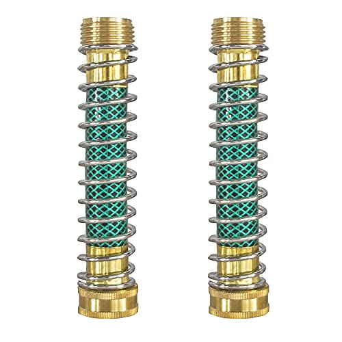 Hourleey Garden Hose Protector, Hose Extension Adapter with Coil Spring, 2 Pack