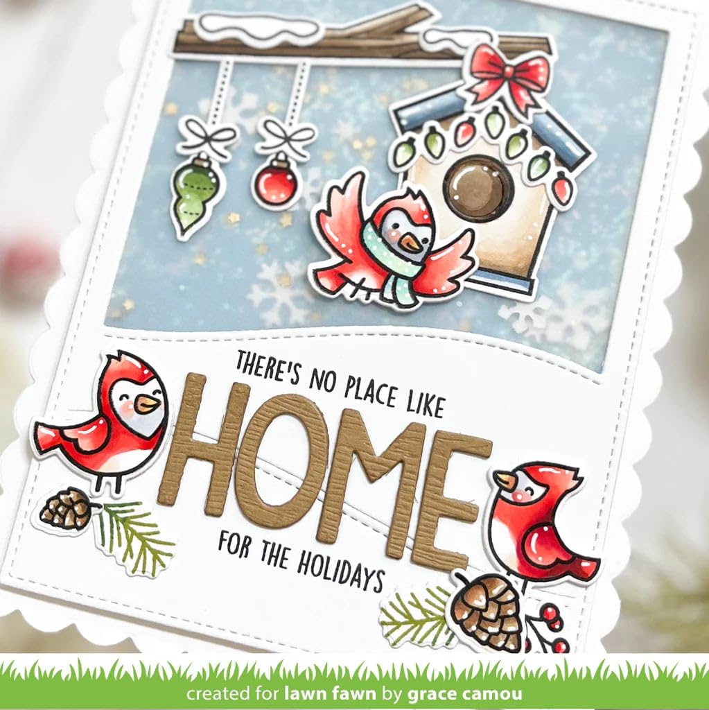 Lawn Fawn LF3227 Winter Birds Add-On 3X4 Clear Stamp Set