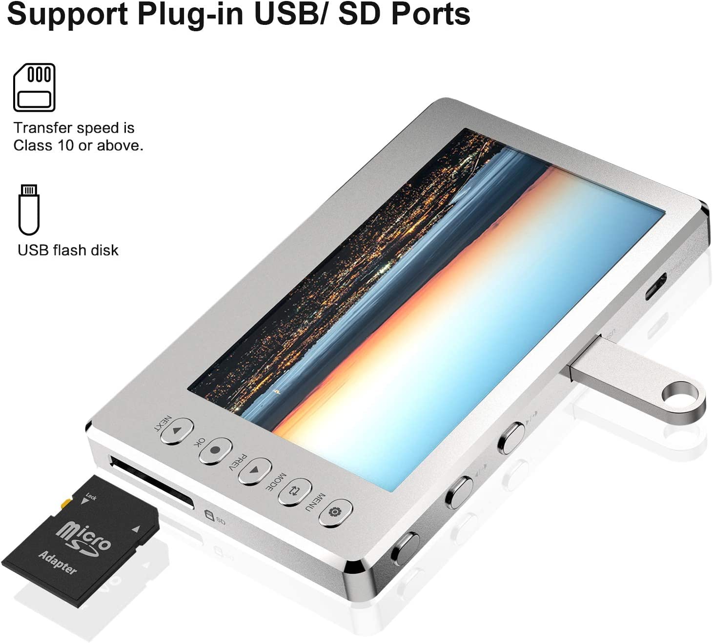 DIGITNOW HD Video Capture Box 1080P 60FPS USB 2.0 Video to Digital Converter with 5" OLED Screen, AV&HDMI Video Recorder Capture from VCR, DVD, VHS Tapes, Hi8, Camcorders, Gaming Systems -Silver