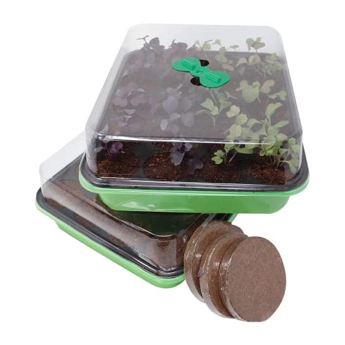 Window Garden Microgreens Grow Kit - Assorted Microgreen Seeds, Indoor Starter Growing Kit -Window Garden 20 Cavity Seed Propagation Kits (2) β Complete with Fiber Soil