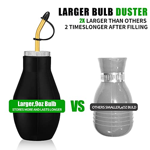 Bulb Duster Sprayer Insect Buster β Handheld, 7" Extendable Applicator Dispenser for Diatomaceous Earth & Other Home Powder Applications β Non-Toxic Assemble Garden Farm