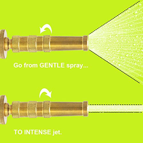 Twinkle Star Solid Brass Heavy Duty Adjustable Twist Hose Nozzle Jet Sweeper Nozzle, TWIS3231