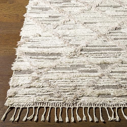 Mark&Day Wool Rugs, 8x10 Weert Global Medium Gray Area Rug, Grey Green Brown Carpet for Living Room, Bedroom or Kitchen (8' x 10')