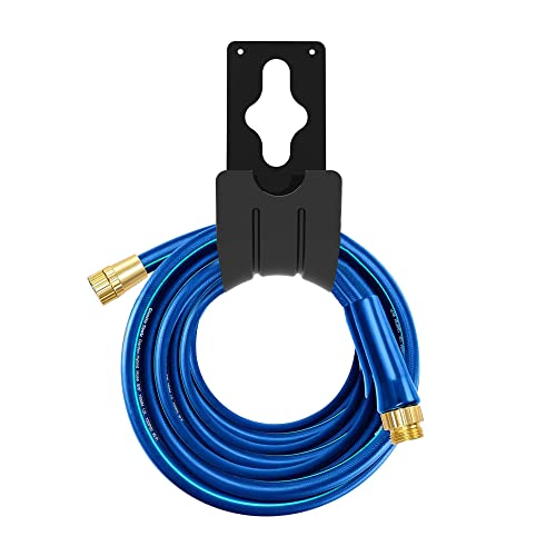 Hourleey Garden Hose Hanger, Heavy Duty Hose Holder Fit to 25ft 50ft 75ft 100ft Water Hose (1-Pack)
