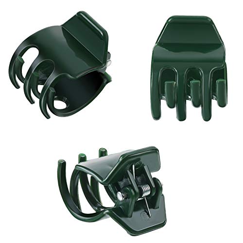 Jetec 40 Pieces Orchid Clips Plastic Garden Plant Clips with 20 Pieces Plant Support Stakes, 20 Pieces Metallic Twist Ties for Supporting Stems Vines Stalks Grow Upright (38 cm)