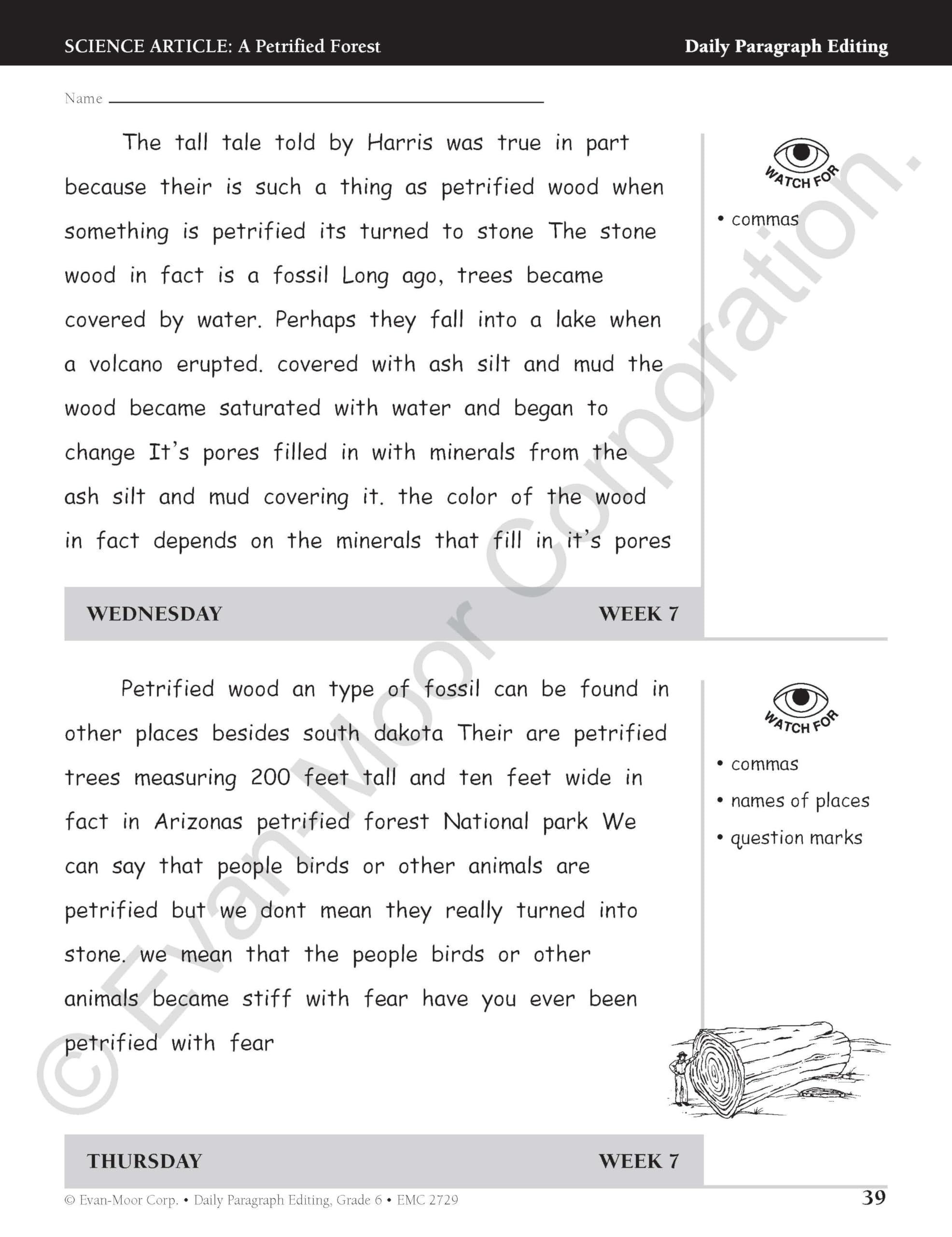 Evan-Moor Daily Paragraph Editing, Grade 6