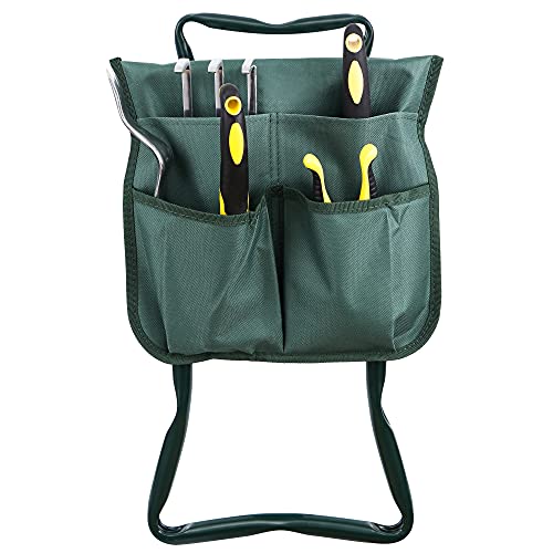 LEMY Garden Kneeler Seat Multiuse Portable Garden Bench Garden Stools Foldable Stool with Tool Bag Pouch EVA Foam Pad