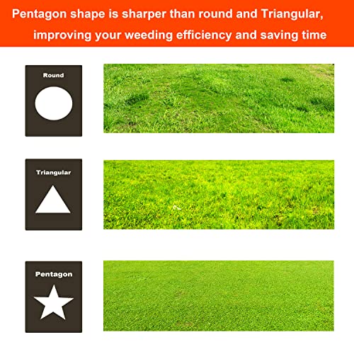 COSY GARDEN TOOLS CGT String Trimmer Line, Commercial Grade Orange Pentagon Weed Eater String, Premium Nylon Universal 0.095" Diameter x 3LB,1107.28-Foot