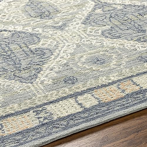 Mark&Day Area Rugs, 8x10 Buffalo Center Traditional Medium Gray Area Rug, Grey White Beige Carpet for Living Room, Bedroom or Kitchen (8' x 10')