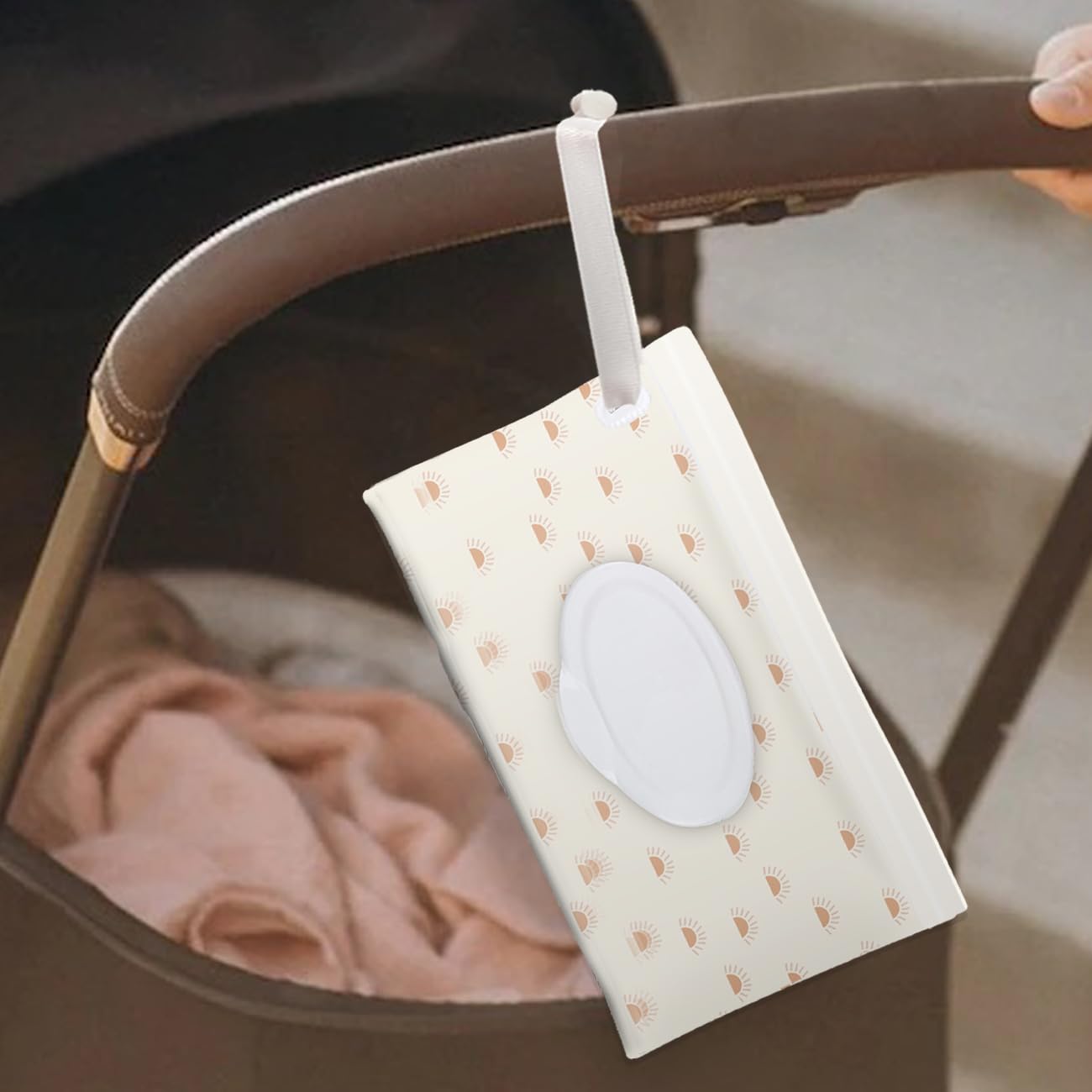 3 Pack Baby Wipes Dispenser,Baby Wipe Holder for Travel,Boho Wipes Container, Reusable Wet Wipes Pouch Portable refillable Wipe Holder for Travel