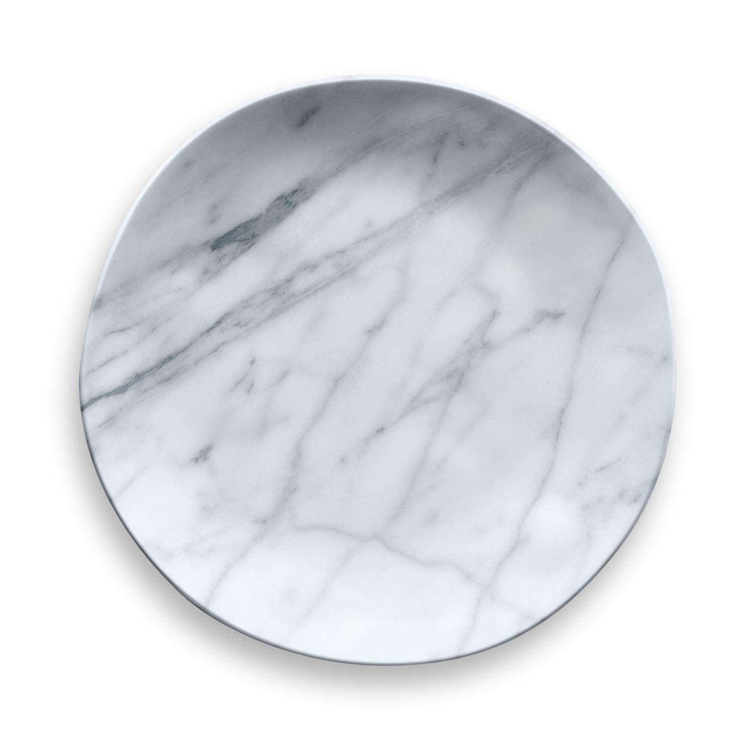 TarHong Carrara Marble Dinnerware 12 Piece Set, Pure Melamine, Shatterproof, 4 Dinner Plates, 4 Salad Plates, 4 Bowls