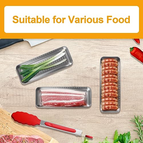 SIUDANGKA 2 Pack Bacon Container for Refrigerator, Stainless Steel Airtight Deli Meat Container for Fridge