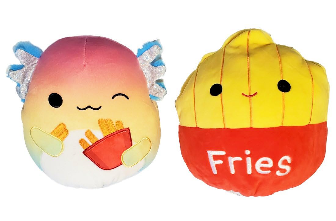 Squishmallows 8" Flip-A-Mallows Aika The Axolotl and Floyd Fries