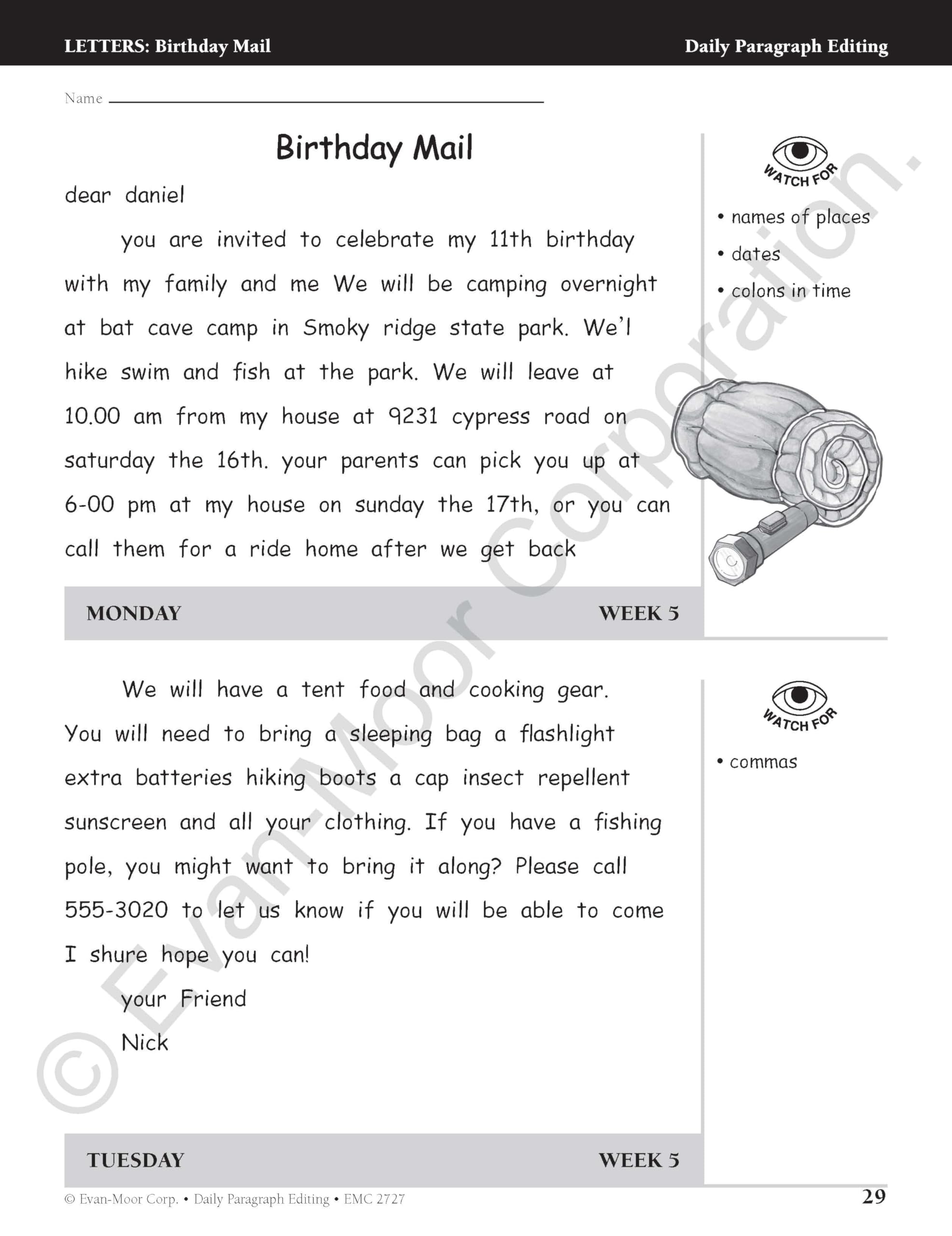 Evan-Moor Daily Paragraph Editing, Grade 4