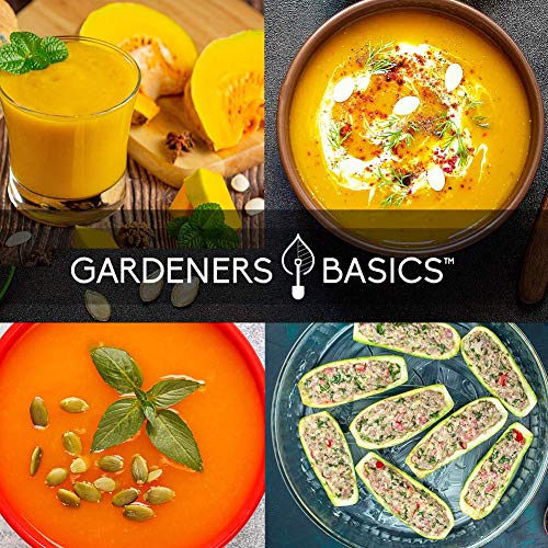 8 Squash Seeds for Planting Individual Packets - Zucchini, Delicata, Butternut, Spaghetti, Scallop, Caserta, Round and Hubbard for Your Non GMO Heirloom Vegetable Garden by Gardeners Basics