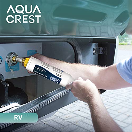 AQUA CREST Flexible Hose Protector-Eliminates Hose Crimping and Straining at Faucets and Water Connections for RV, Garden & Car Wash Hose Extension Adapter, Pack of 2