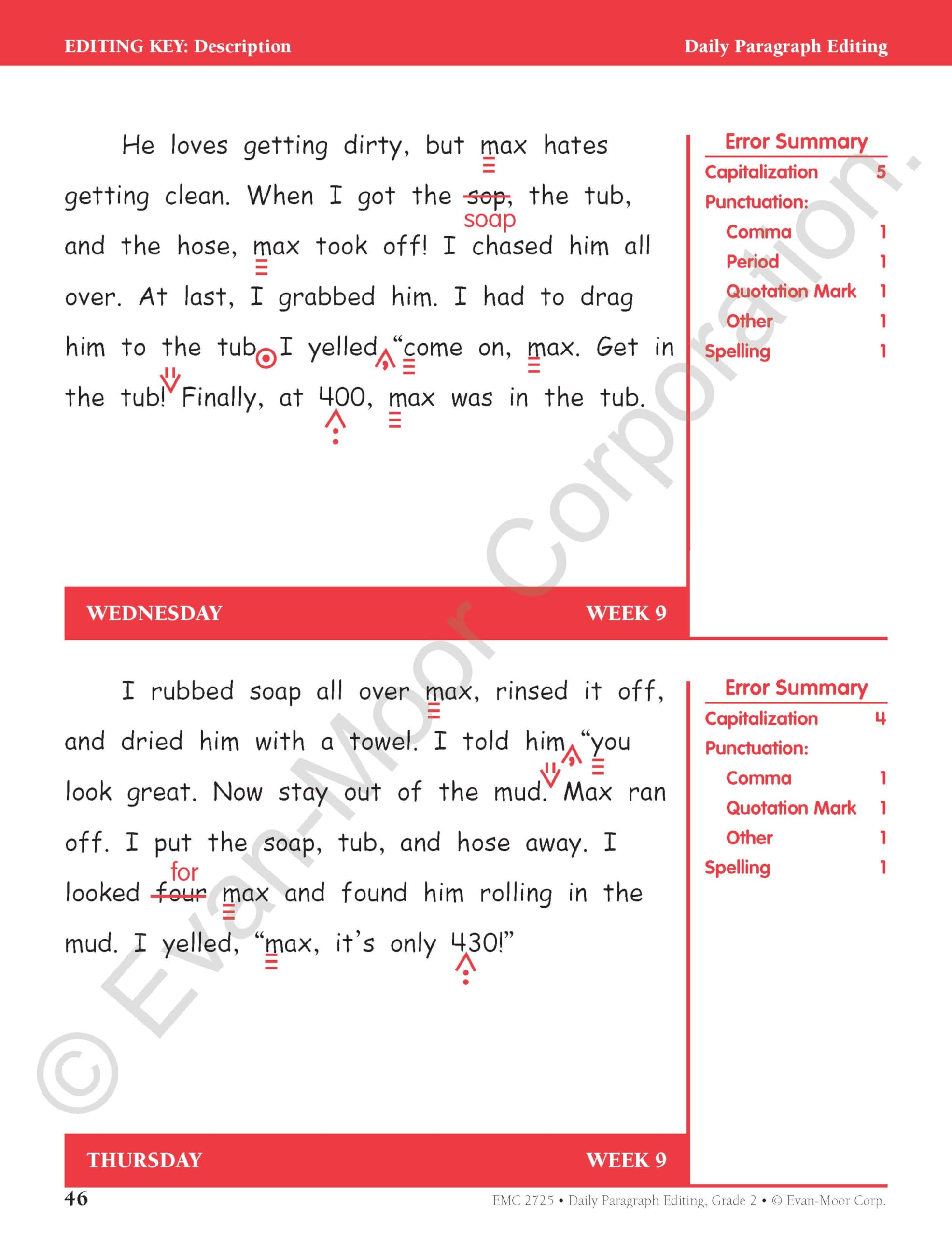 Daily Paragraph Editing, Grade 2