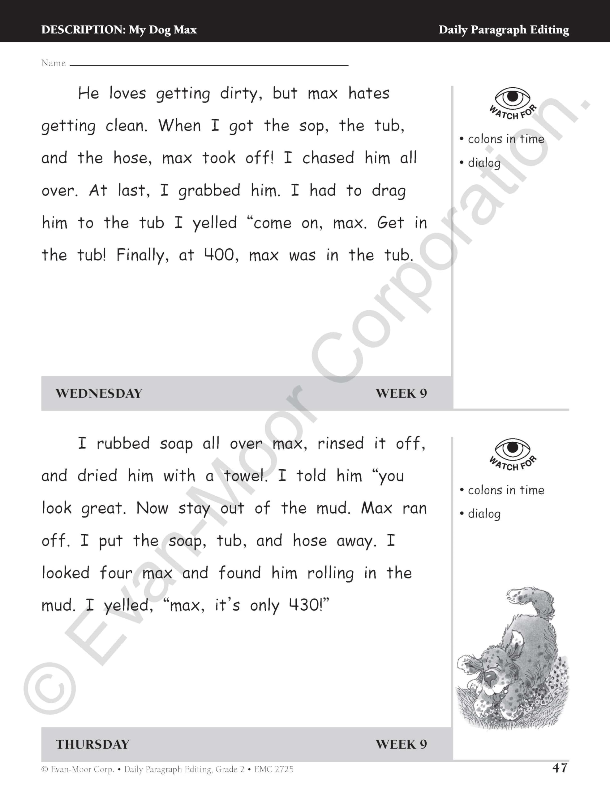 Daily Paragraph Editing, Grade 2