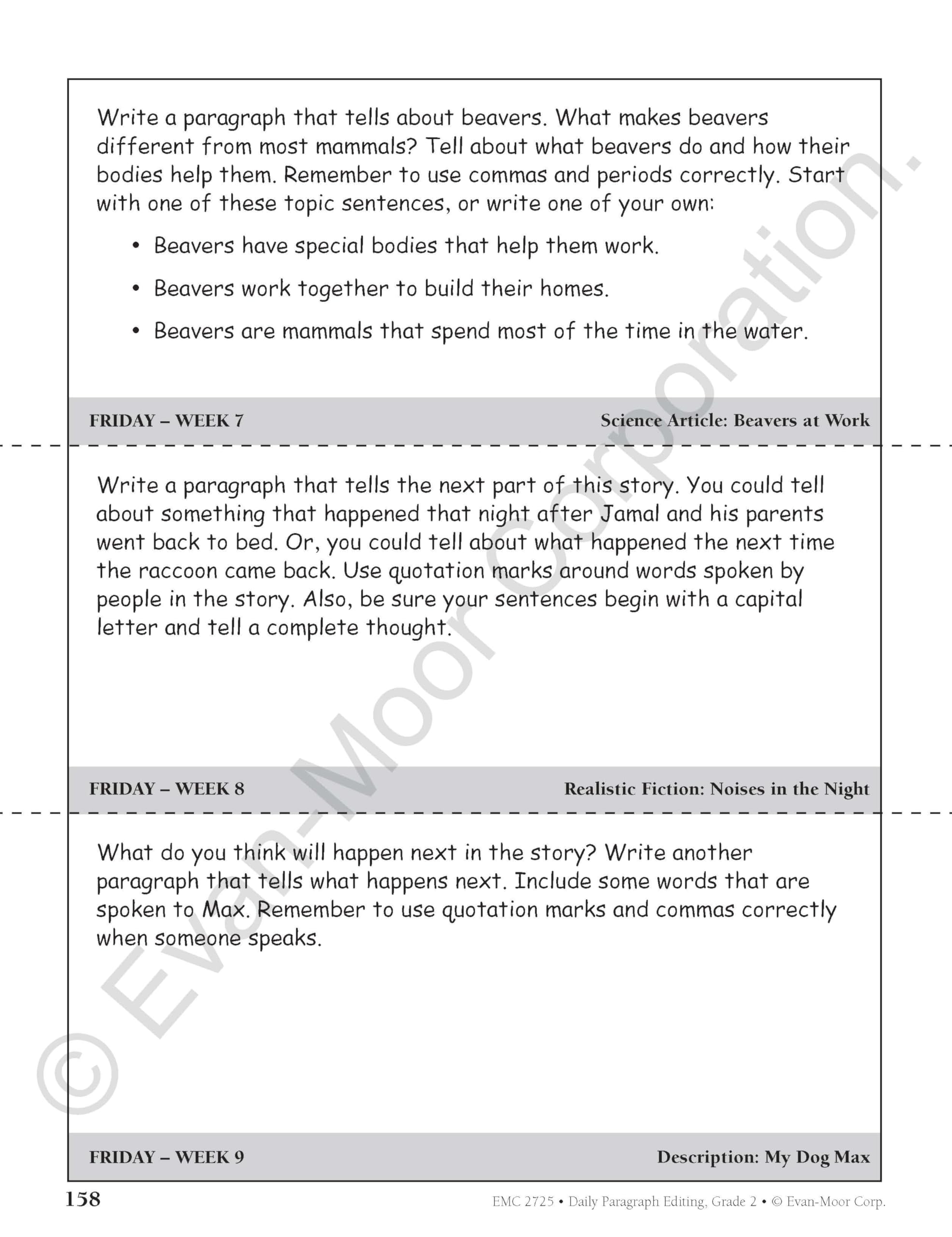 Daily Paragraph Editing, Grade 2