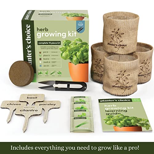 Indoor Herb Garden Starter Kit - Cooking Gifts for Women Gardener - Creative Kitchen Gift for Plant Lovers - Home Herb Growing, Gardening Seeds + Step by Step Guide - Vegan Gift Ideas for Lover